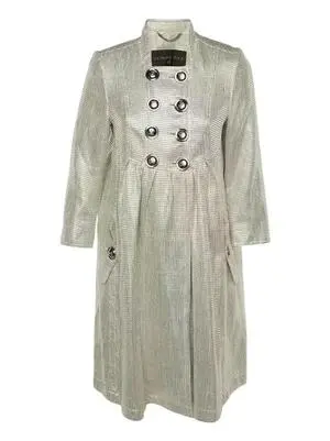Burberry Double-breasted Coat - Silver