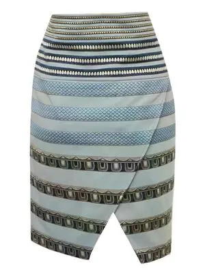 Kenzo Asymmetric Striped Mini Skirt - Blue