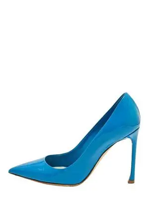 Dior Patent Leather Pointed Toe Pumps - Blue