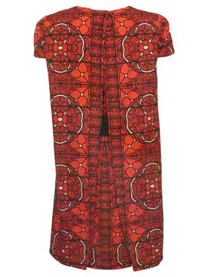 Alexander McQueen Mini Dress With Kaleidoscope Print - Red