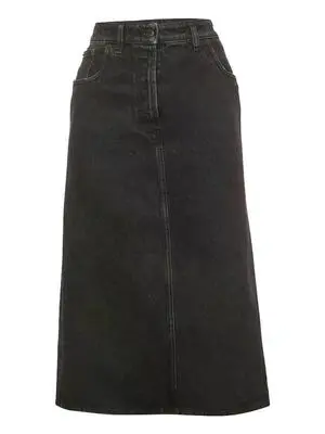 Prada Denim Midi Skirt - Grey