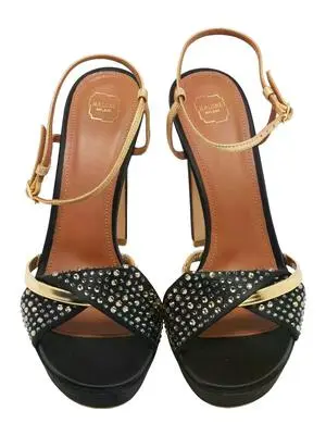 MALONE SOULIERS Embellished Platform Sandals - Black