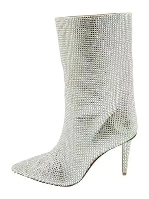 CHRISTIAN LOUBOUTIN Astrilarge Heeled Ankle Boots - Silver