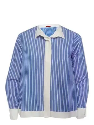 Carolina Herrera Striped Cotton Shirt - Blue