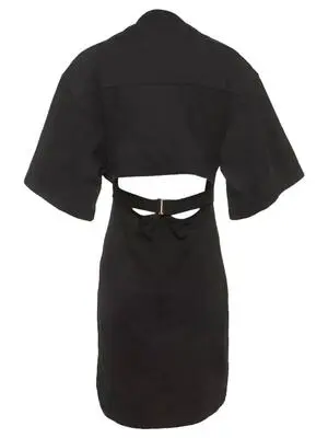 Jacquemus Bahia Twisted T-shirt Dress - Black