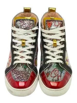 CHRISTIAN LOUBOUTIN Rantulow Orlato High-top Sneakers - Silver