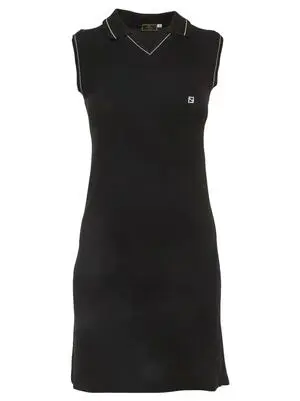 Fendi Ff Logo Polo Mini Dress - Black