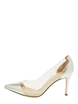 GIANVITO ROSSI Plexi Pointed-toe Pumps - Silver