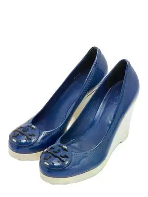Tory Burch Platform Wedge Pumps - Blue