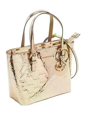 Michael Kors Extra Small Jet Set Travel Embossed Tote Bag - Gold