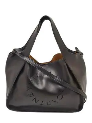 Stella McCartney Logo Perforated Tote Bag - Black