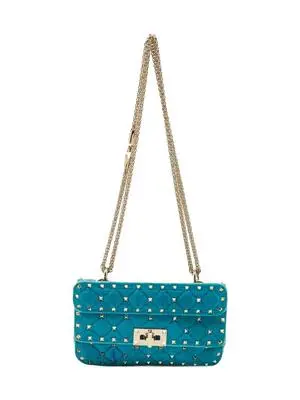 Valentino Garavani Rockstud Spike Shoulder Bag - Blue