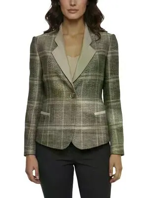 ARMANI Checked-pattern Blazer - Neutrals