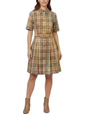 Burberry Nova Check Shirt Dress - Neutrals
