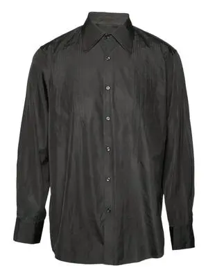 BOSS Pintuck-detail Shirt - Black