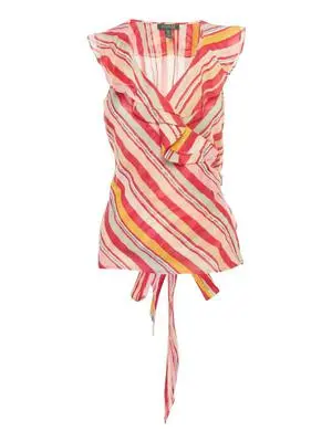 Polo Ralph Lauren Striped Cotton Blouse - Pink