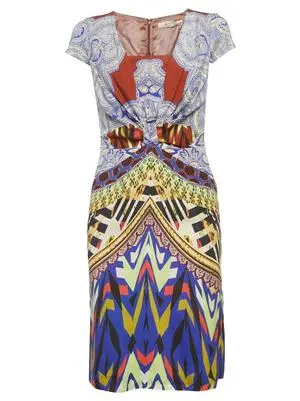 Etro Paisley-print Mini Dress - Blue
