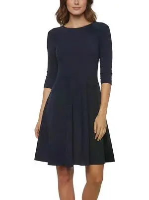 424 Stretch-knit Flared Dress - Blue