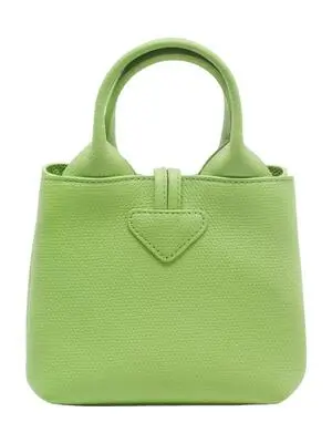 Longchamp Roseau Leather Tote Bag - Green