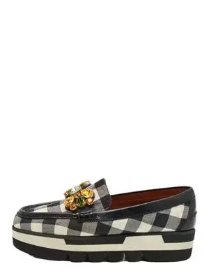 Dolce & Gabbana Embellished Platform Loafers - Black
