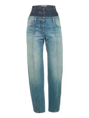 Loewe High-rise Panelled Straight Jeans - Blue
