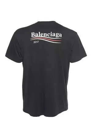 Balenciaga Logo-print Short-sleeve T-shirt - Black