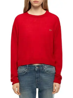 Zadig&Voltaire Swapy Cashmere Crewneck Sweater - Love