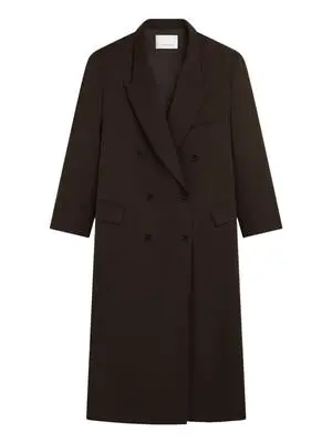 THE FRANKIE SHOP Jane Double-breasted Coat - Brown