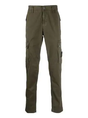 Stone Island Compass Motif Straight-leg Trousers - Brown