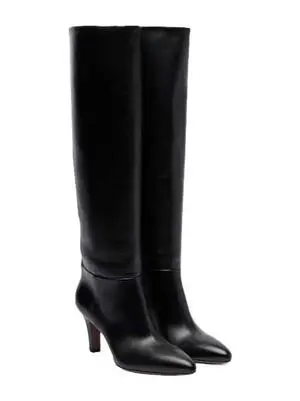 Paris Texas Leather Knee-high Boots - Black