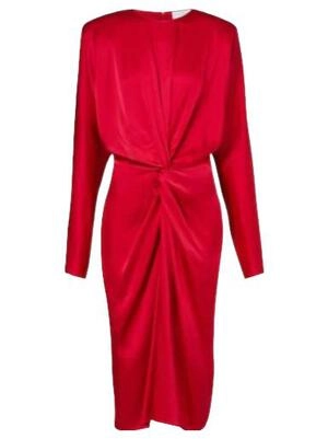 Stella McCartney Wrinkled Midi Dress - Red