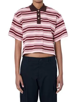 Moncler Striped Cropped Polo Shirt - Multicolor