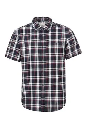 Mountain Warehouse Trace Flannel Short-sleeved Shirt - Blue