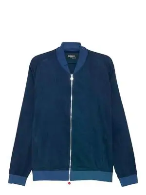 Kiton Zip-fastening Ribbed-trim Jacket - Blue