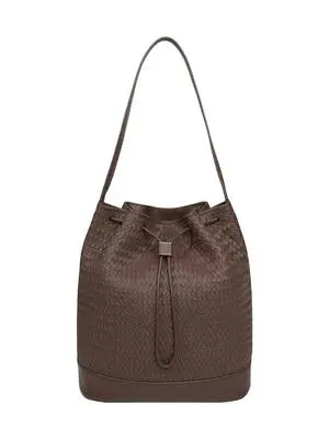 Vince Sarai Woven Leather Bucket Bag - Date