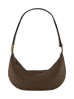 Vince Small Eris Woven Leather Hobo Bag - Date