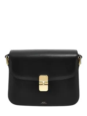 A.p.c. Grace Leather Crossbody Bag - Black