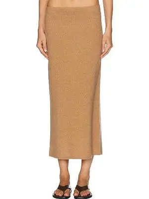 Gabriela Hearst Gabriela Hearst Cashmere-Silk Blend Knit Midi Skirt Camel