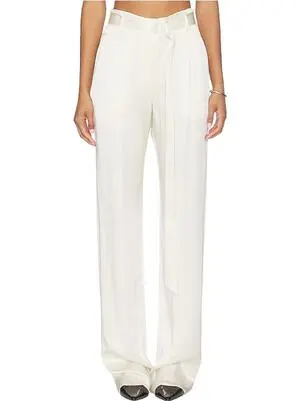 Lapointe High Waisted Belted Pant - Cream
