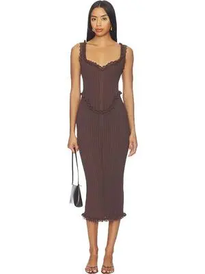 Lpa Kathy Sweetheart Dress In . Also - Brown