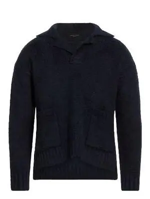 ROBERTO COLLINA Knitted Cotton And Nylon Blend Sweater - Navy