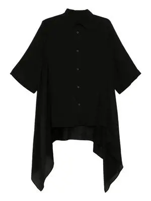 Yohji Yamamoto Asymmetrical Hem Shirt - Black