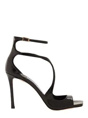 JIMMY CHOO Jimmy Choo Black Patent Leather High-Heeled Sandals