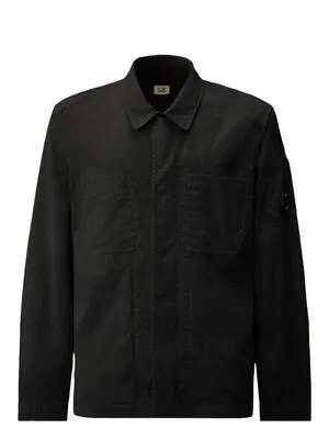 C.P. COMPANY Long-sleeved Casual Jacket With Iconic Lenses - Black