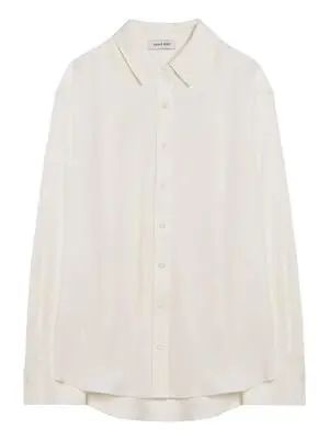 ANINE BING Classic Long Sleeve Shirt - Ivory