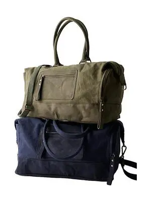 Free People Washed Canvas Weekender Bag - Olive
