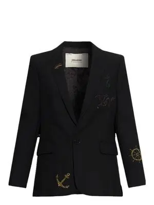 Zadig&Voltaire Embellished Tailored Blazer - Black