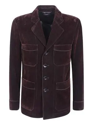 TOM FORD Tom Ford Embroidered Piping Patch-Pocket Blazer No