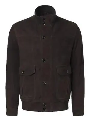 Brioni Suede Bomber Jacket - Black