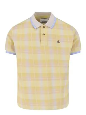 VIVIENNE WESTWOOD Checked Knit Polo Shirt - Multicolor